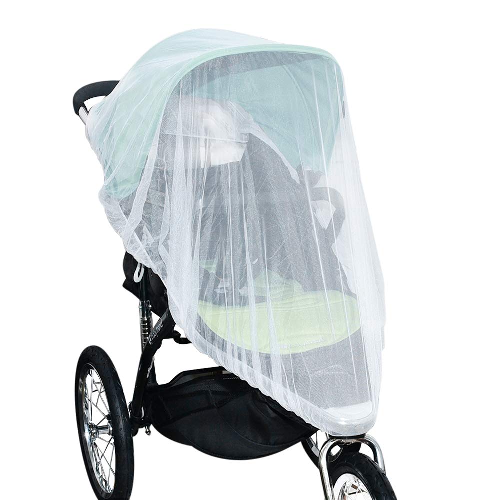Jolik(2 Pack) Mosquito Net for Stroller Carriers Car Seats Cradles, Universal Size, High-Density Stroller Mosquito Net…