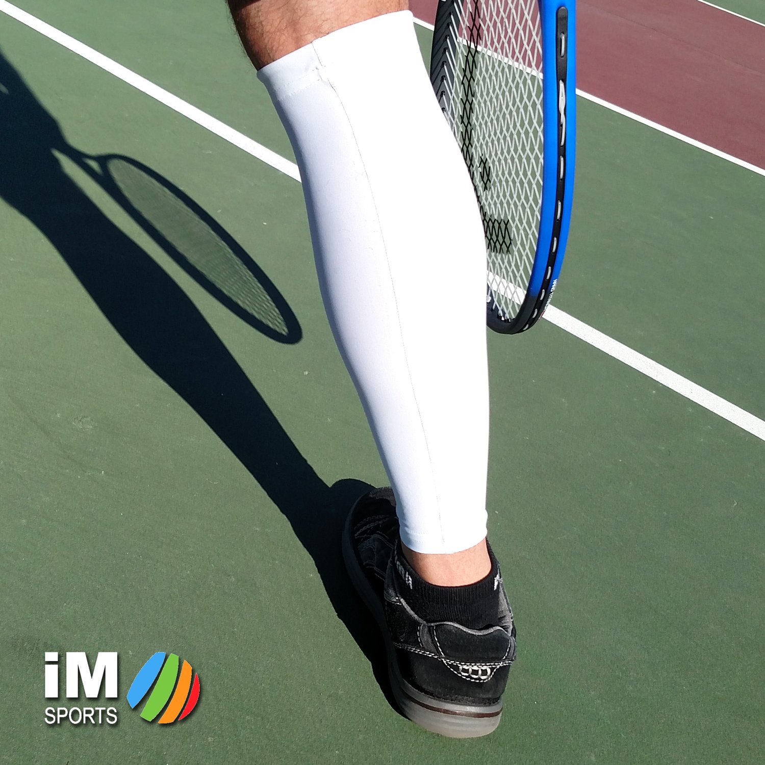 iM Sports BASELINE Tennis Calf Compression Sleeve + Reduce Injury + Unisex + Made in USA - Brown - X-Small/Small - Single