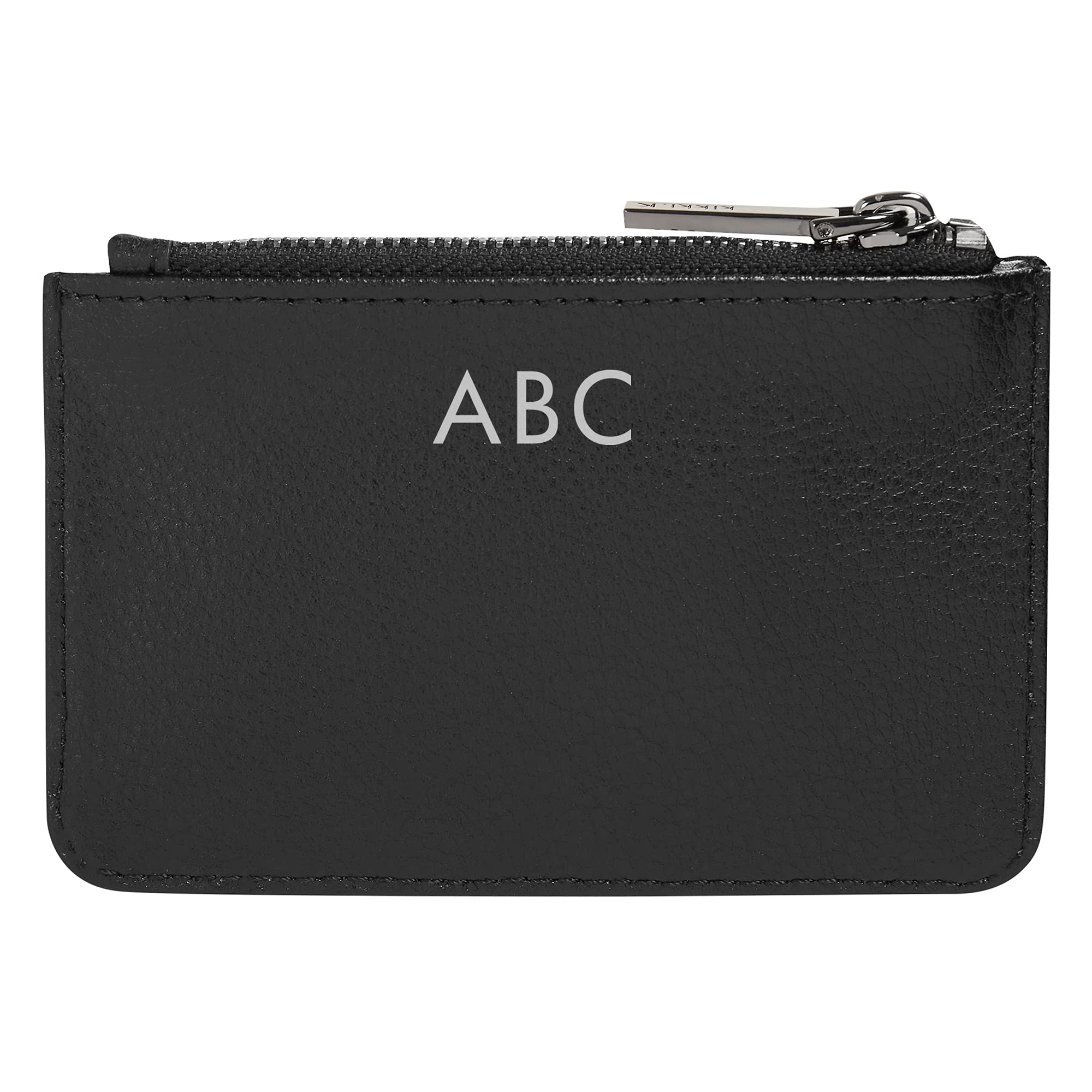 kikki.K Signature Edition Collection - Leather Card Holder Zip Pouch in Black, kikki.K Branded Zip Puller, 3 Card Slots, Zip Pocket closure, 4.72" L x 2.95" W x 0.20" H