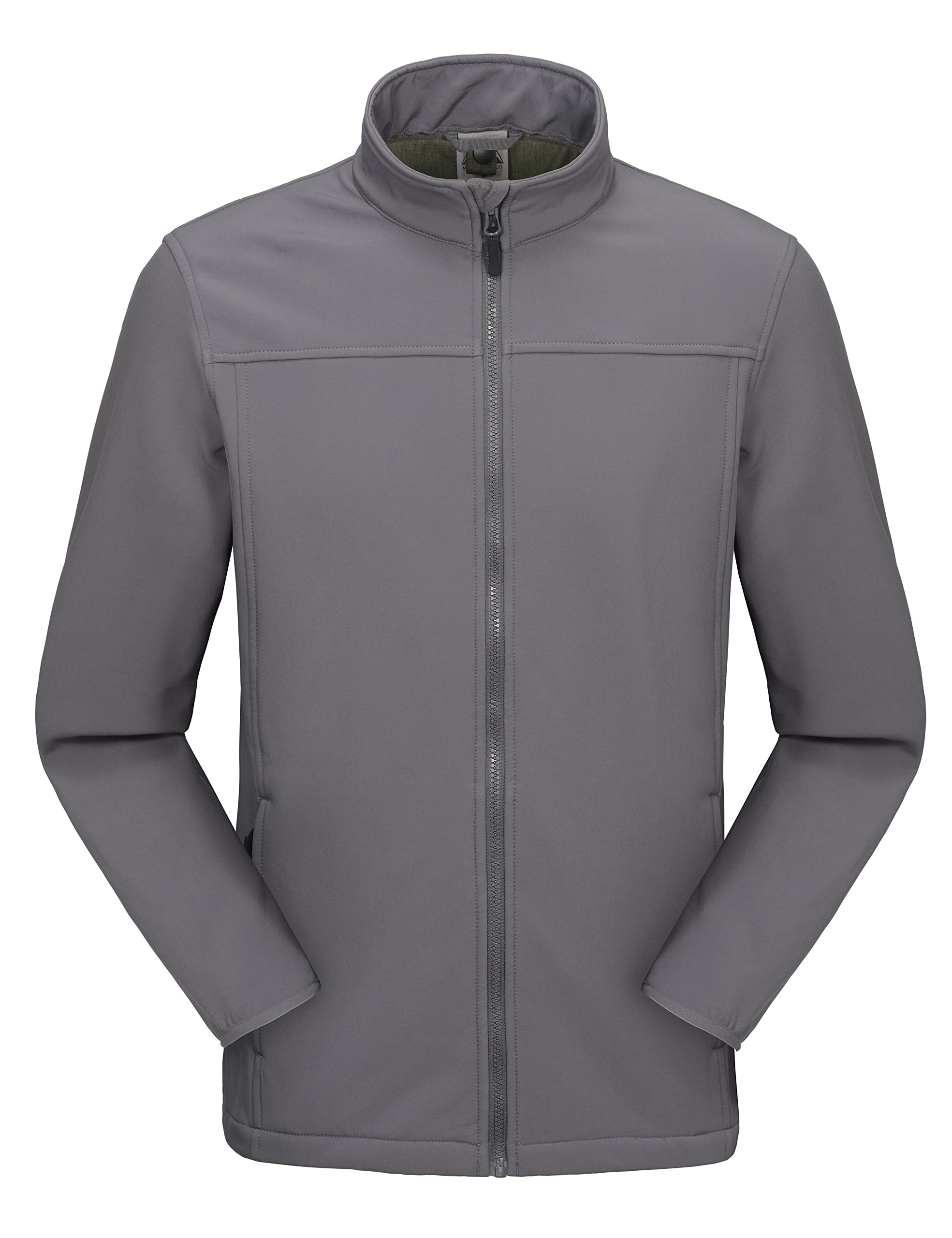 Little Donkey Andy Men's Lightweight Full Zip Softshell Jacket Long Sleeve Soft Fleece Coat for Hiking Golf Type B Black L