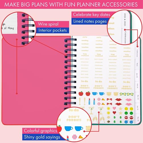 Kate Spade New York 2024 Planner Weekly and Monthly, January 2024 - December 2024, Hardcover Spiral Planner