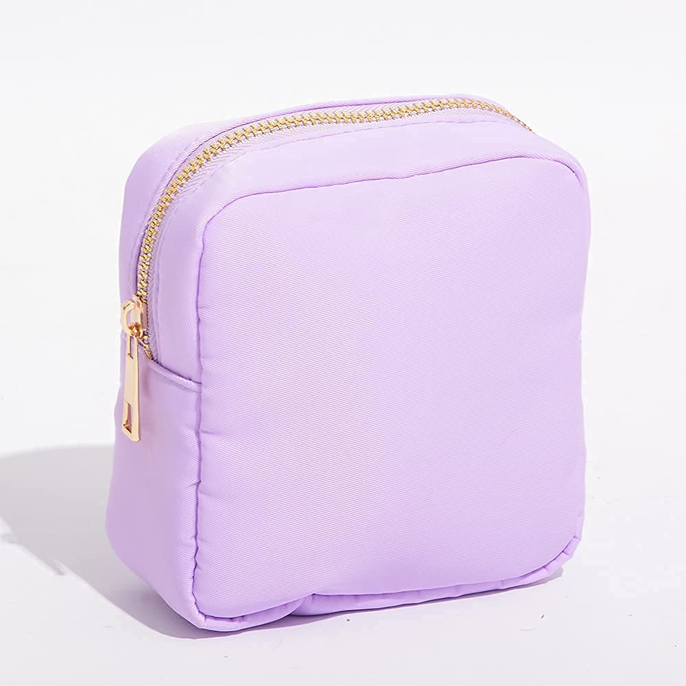 Kaymey Large Cosmetic Bag Makeup Pouch Bag Case Nylon Travel Set (Purple, L)