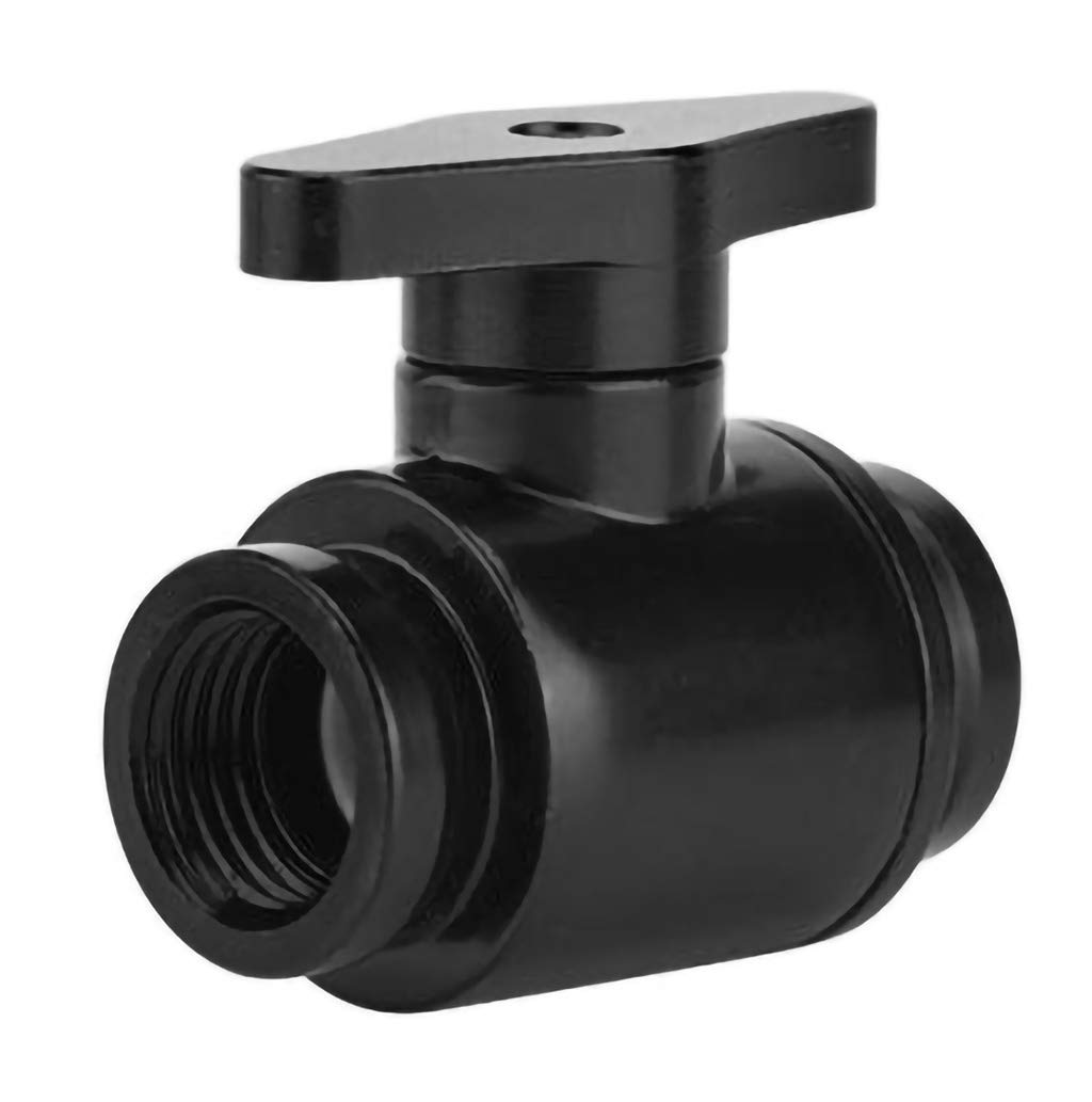 IronBuddy G1/4" Ball Valve Water Shutoff Valve Water Stop Valve for PC Water Cooling System (Black Handle)