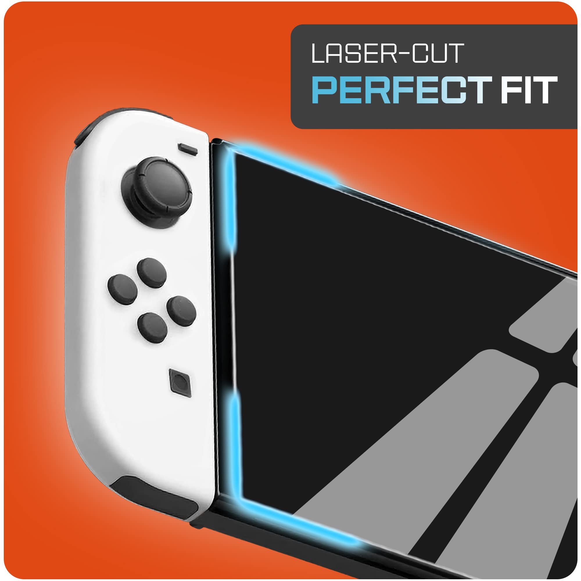 magglass Blue Light Screen Protector for Nintendo Switch OLED - Anti Bluelight Blocking Tempered Glass for Reduced Eye Fatigue (OLED Model)
