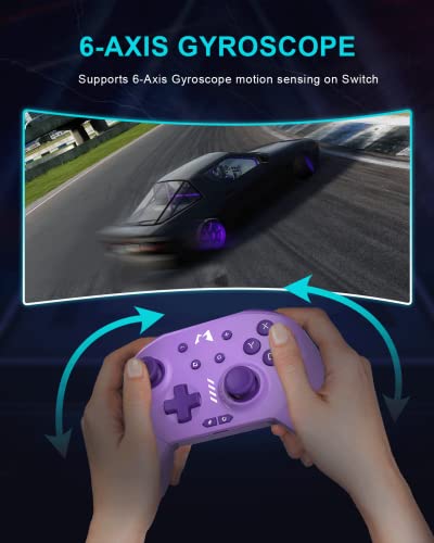 MOBAPAD Wireless Pro Controller with Hall Effect Sensing Joystick, Compatible with Switch,Windows and Steam Deck,Turbo,Gyro Axis,Dual Shock and Motion Control, Easy and Long Game, ALPS Joysticks,NFC