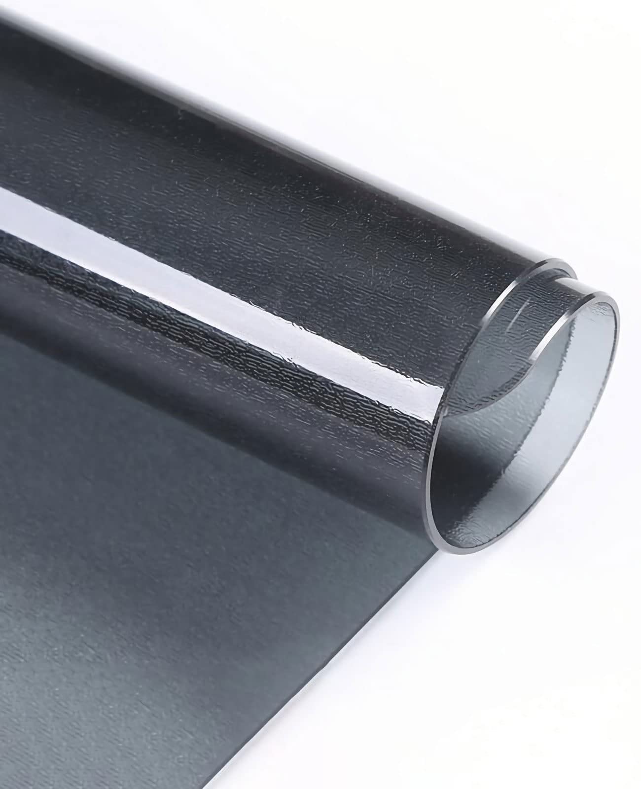 HQYG 1.6mm Thick 54x54 Inches Frosted Table Cover Protector, Square Table Protector for Dining Room Table, Plastic Tablecloth Protector, Table Pad for Kitchen Wood Grain, Black Frosted