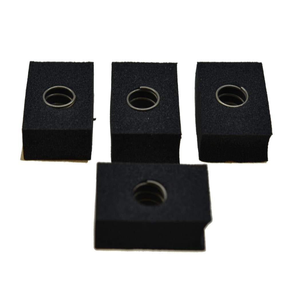 KAISH Pack of 4 Bass Pickup Height Foam Pickup Height Adjustment Pads with Springs for P Bass or Jaquar Pickups