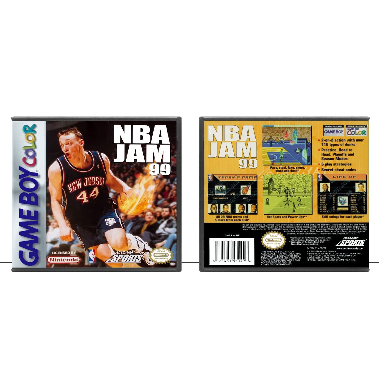 NBA Jam '99 | (GBC) Game Boy Color - Game Case Only - No Game