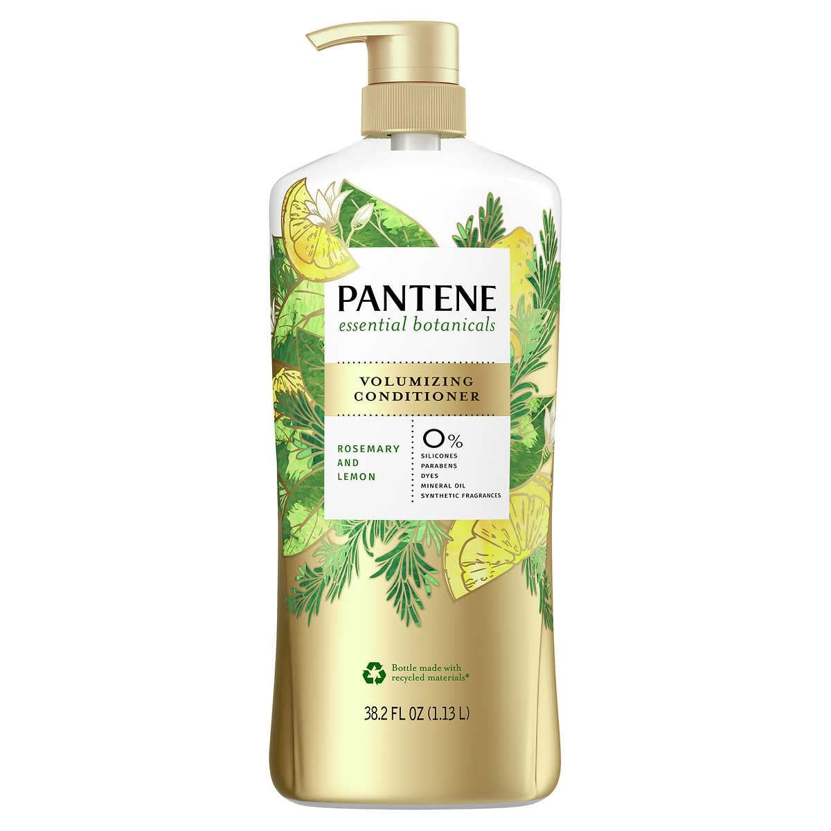 Pantene Essential Botanicals Rosemary and Lemon Volumizing Shampoo and Conditioner Set, 38.2 fl oz each