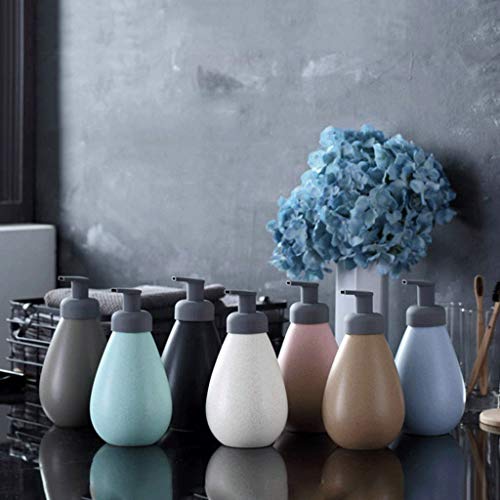 KIZQYN Soap Dispenser Foaming Hand Soap Dispenser Ceramics Soap Foam Dispenser (23.7oz) Big Capacity Soap Dispenser Refillable and Eco Friendly Soap Dispenser for Bathroom Kitchen (Color : Brown)