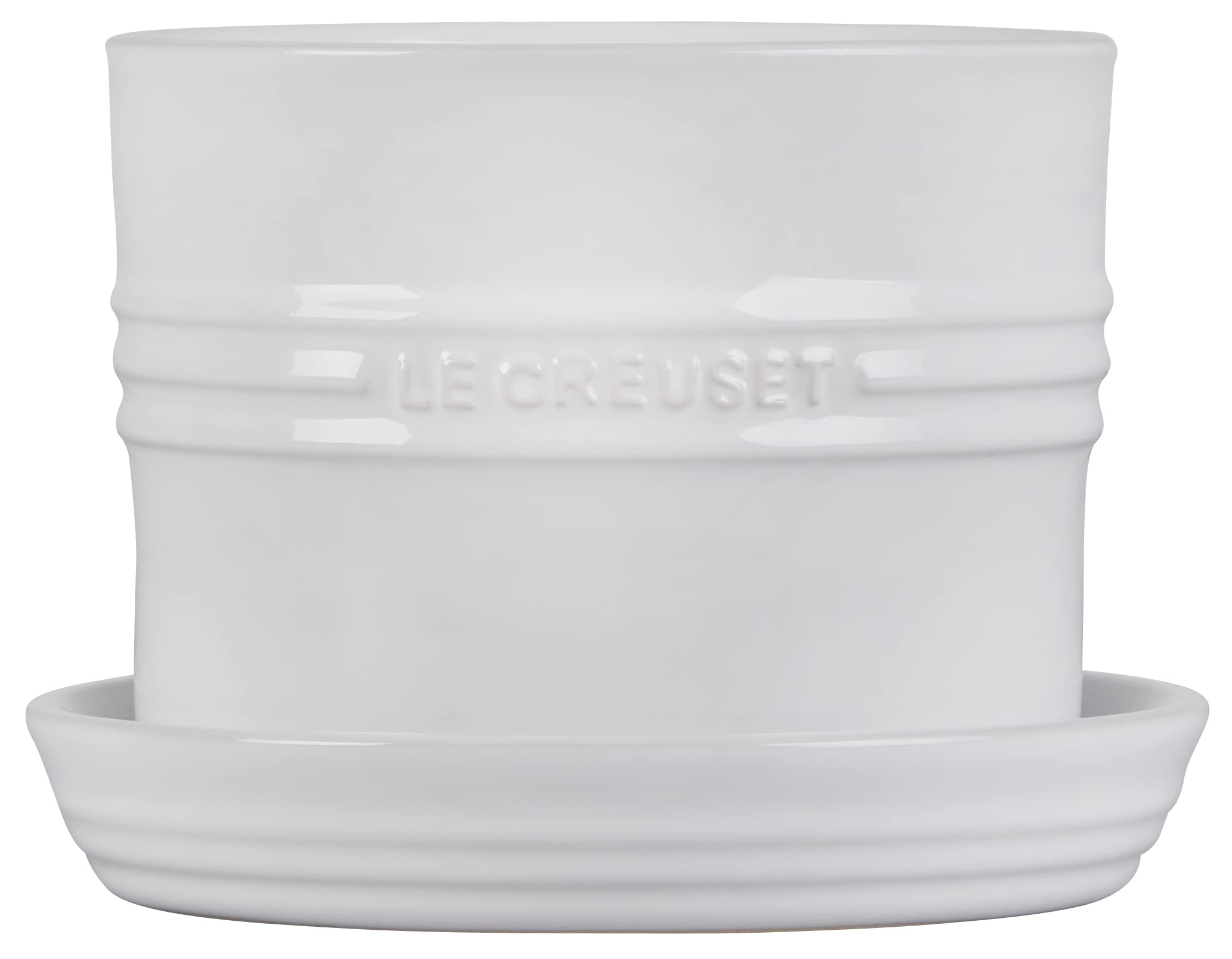 Le Creuset Stoneware Herb Planter, 5.5 Inches, White