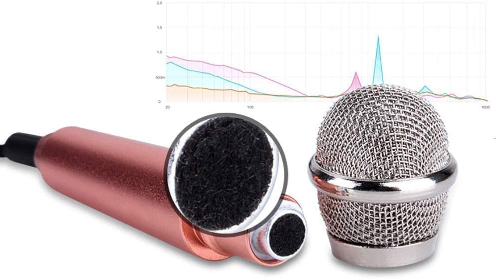 Mini Microphone Tiny Microphone Karaoke Tiny Portable Vocal and Recording for Mobile Phone Laptop Notebook Apple iPhone Samsung Android(2psc Blue Silver)