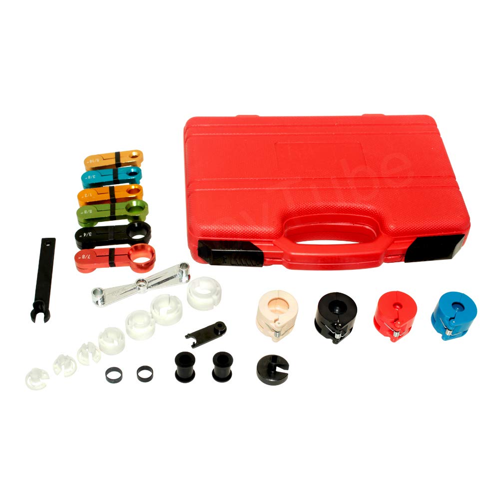 JoyTube 22 Pcs Master Quick Disconnect Tool Kit for Transmission Oil Cooler Line and Automotive AC Fuel Line Compatible with Most Ford Chevy GM Models