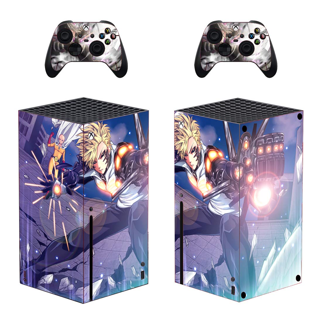 KAJAL MANI Vinyl Skin Sticker Decal Wrap for X-box-One-Series X Console Skin Set Saitama