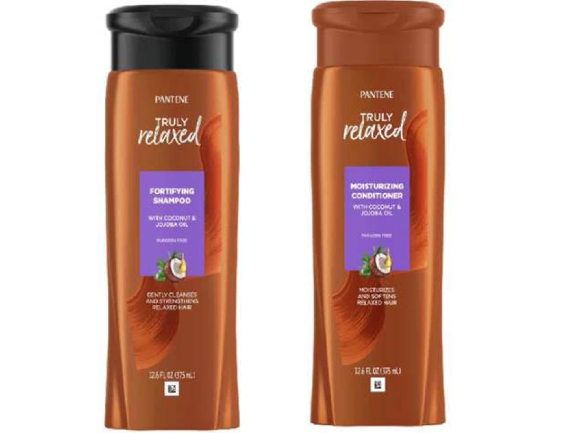 Pantene Truly Relaxed Fortifying Shampoo and Moisturizing 12.6 oz Conditioner Bundle, Pack of 1