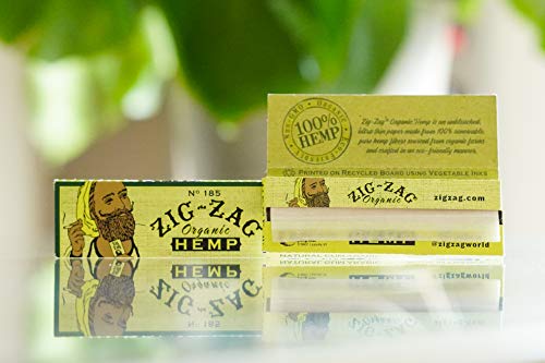 ZIG-ZAG Rolling Papers - Organic Vegan Hemp Rolling Papers - King Size Slim 110mm - Slow and Even Burn - Choose Your Size: 6 or 24 Packs - Unbleached, Additive-Free Papers (6 Packs)