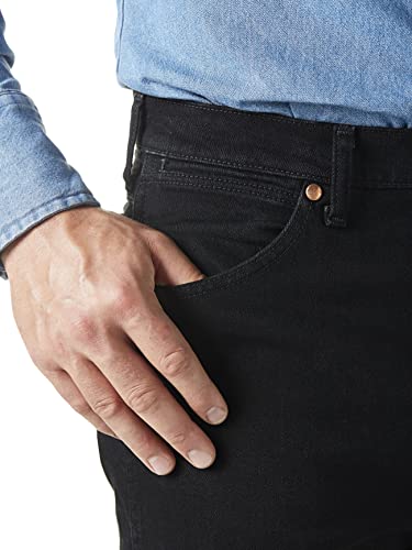 Wrangler Men's Cowboy Cut Active Flex Original Fit Jean, Black, 42W x 32L