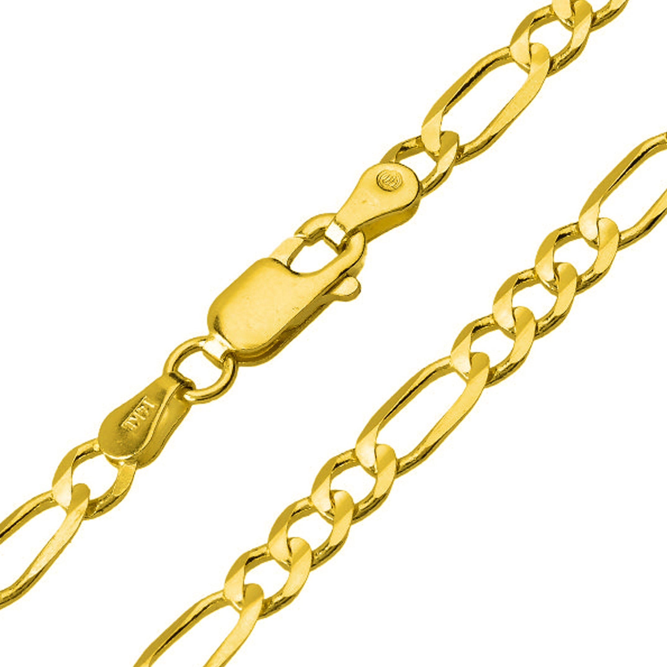 Jewelry America 14K Yellow Gold Plain and Simple Religious Cross Pendant Necklace, 24"