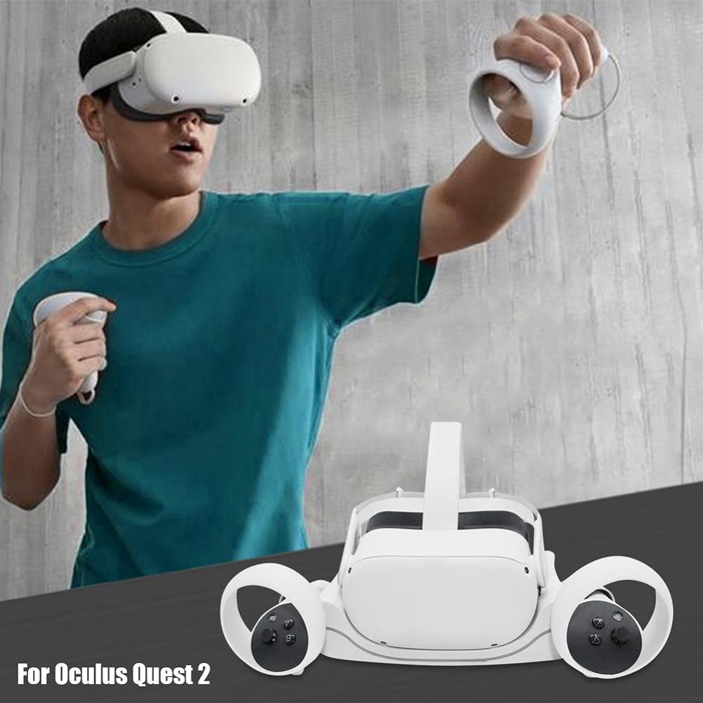 LOOCOO Charging Batteries for Oculus Quest 2 VR Headset Charger This 2-Type c Storage Base with VR high-Speed Charging Handle