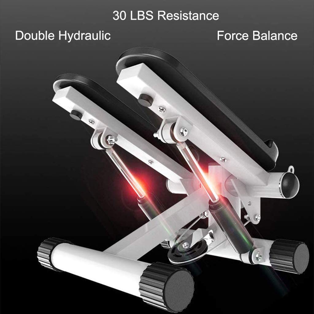 Mini Stepper, Exercise Machine Stepping Legs with Resistance Bands, Legs Arm Thigh Exerciser Full Body Workout, Send Pull Rope Carpet