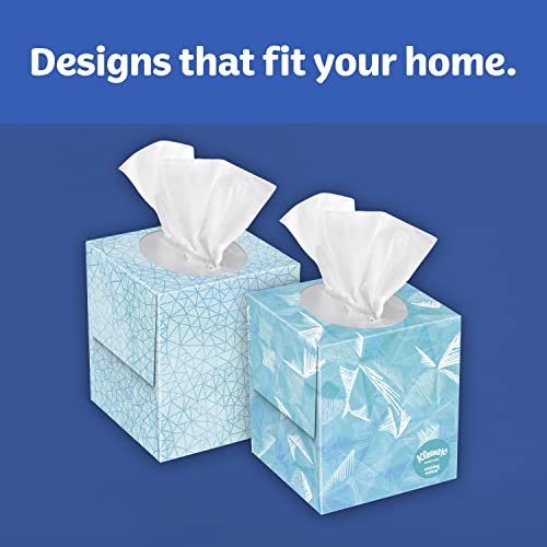 Kleenex Cooling Lotion Facial Tissues With Coconut Oil & Aloe, 1 Cube Box, 45 Total Tissues