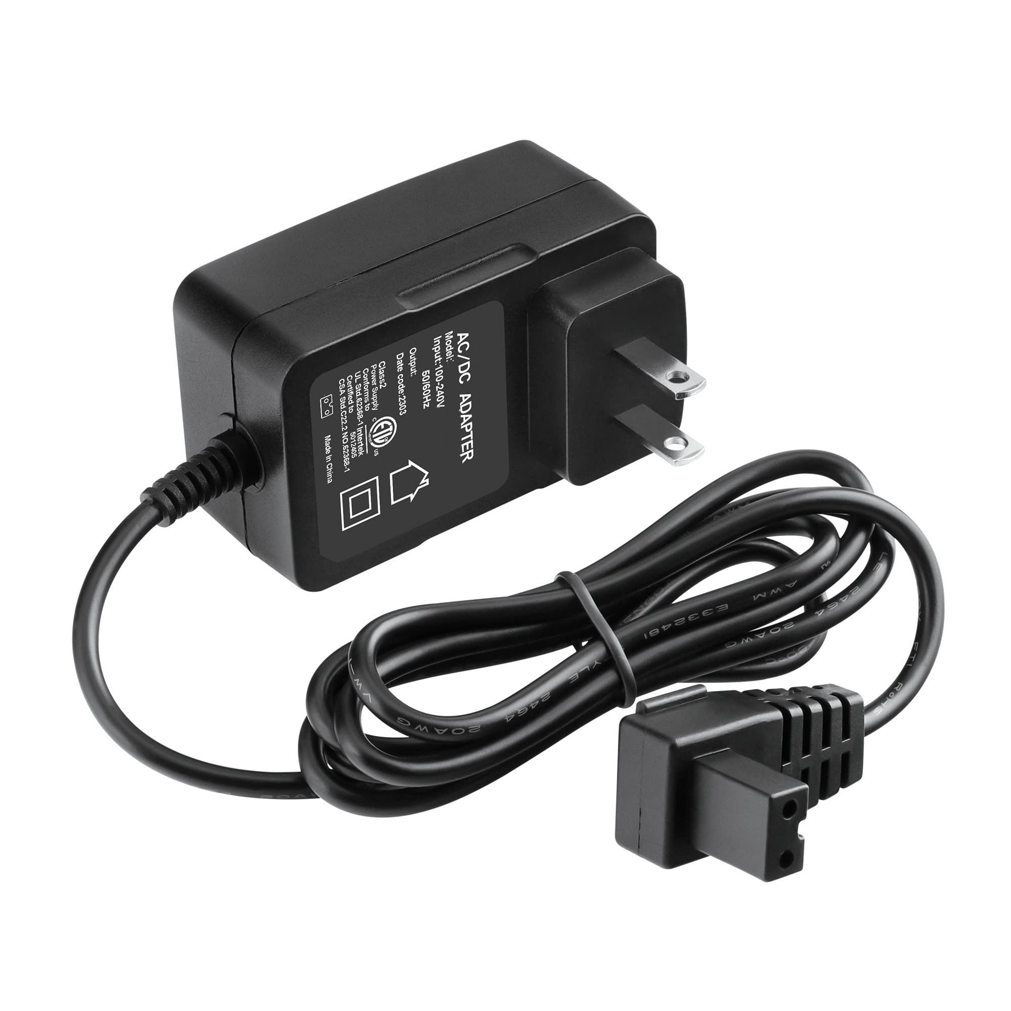 Hustery 12.6V 2-Prong AC/DC Adapter Compatible with Aiper Seagull 800 800B SE Cordless Robotic Pool Cleaner Lithium Ion Battery 12.6VDC 1.8A DC12.6V 1800mA Power Supply Cord Cable Wall Charger PSU