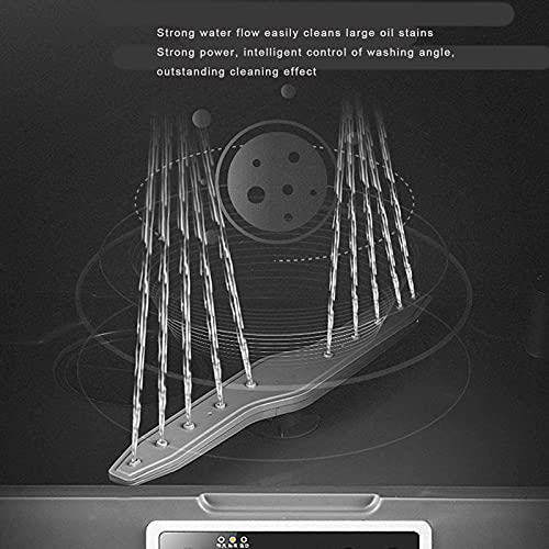 YDTZ Complete Portable Countertop Dishwasher with 5-Liter Built-in Water Tank, 5 Programs, Baby Care, Glass & Fruit Wash No Installation of Small Kitchen Dishwashing Machine (White)