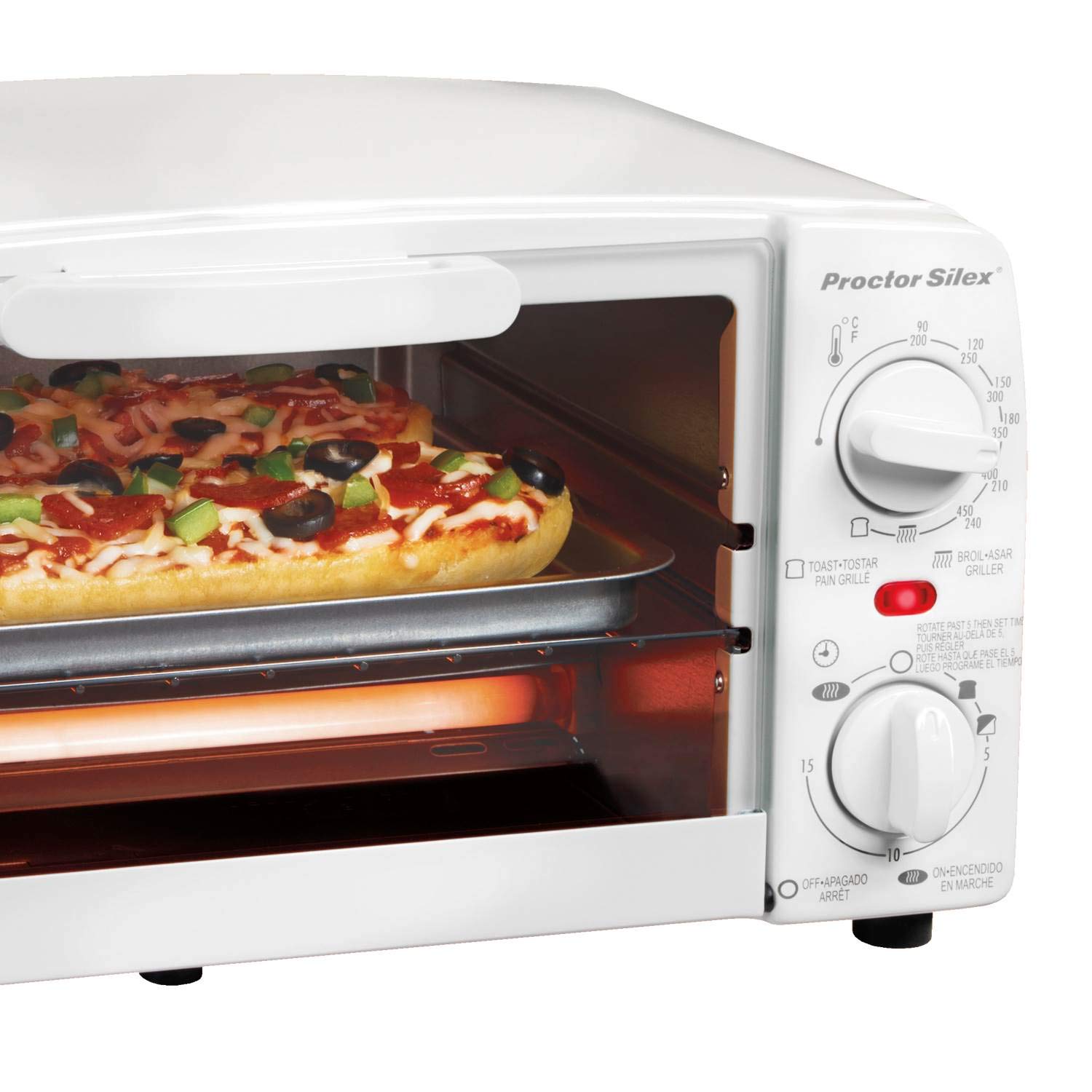 Hamilton Beach White Proctor Silex 4 Slice Toaster Oven Broiler