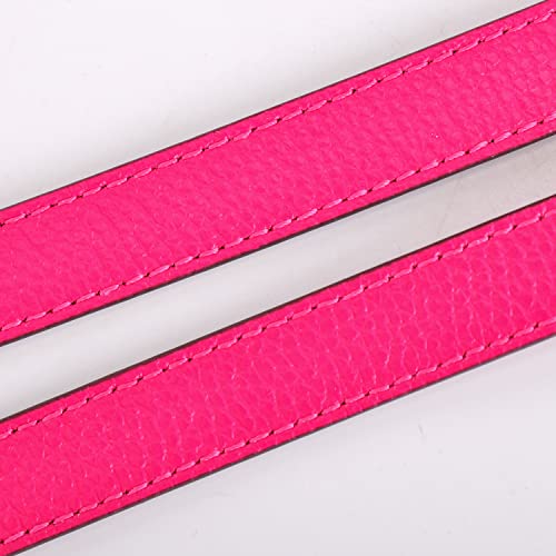 Live Up Full Grain Leather Adjustable Replacement Cross Body Purse Shoulder Strap Handbag Bag Wallet, 2/3" Wide (Rose)
