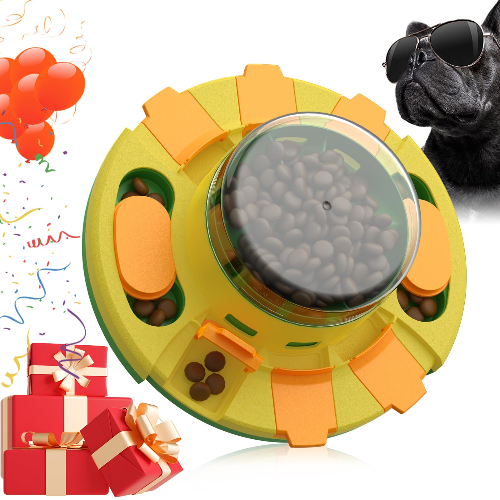 KADTC Dog Puzzle Toy Dogs Brain Stimulation Mentally Stimulating Toys Beginner Puppy Treat Food Feeder Dispenser Advanced Level 2 in 1 Interactive Games for Small/Medium/Large Aggressive Chewer Gift