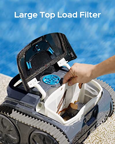 WYBOT High-end Cordless Wall Climbing Robotic Pool Cleaner with APP Mode, Smart Mapping Tech, Lasts 180mins, Automatic Pool Vacuum Robot with Powerful Suction, Fast Charging Fit for Inground Pools