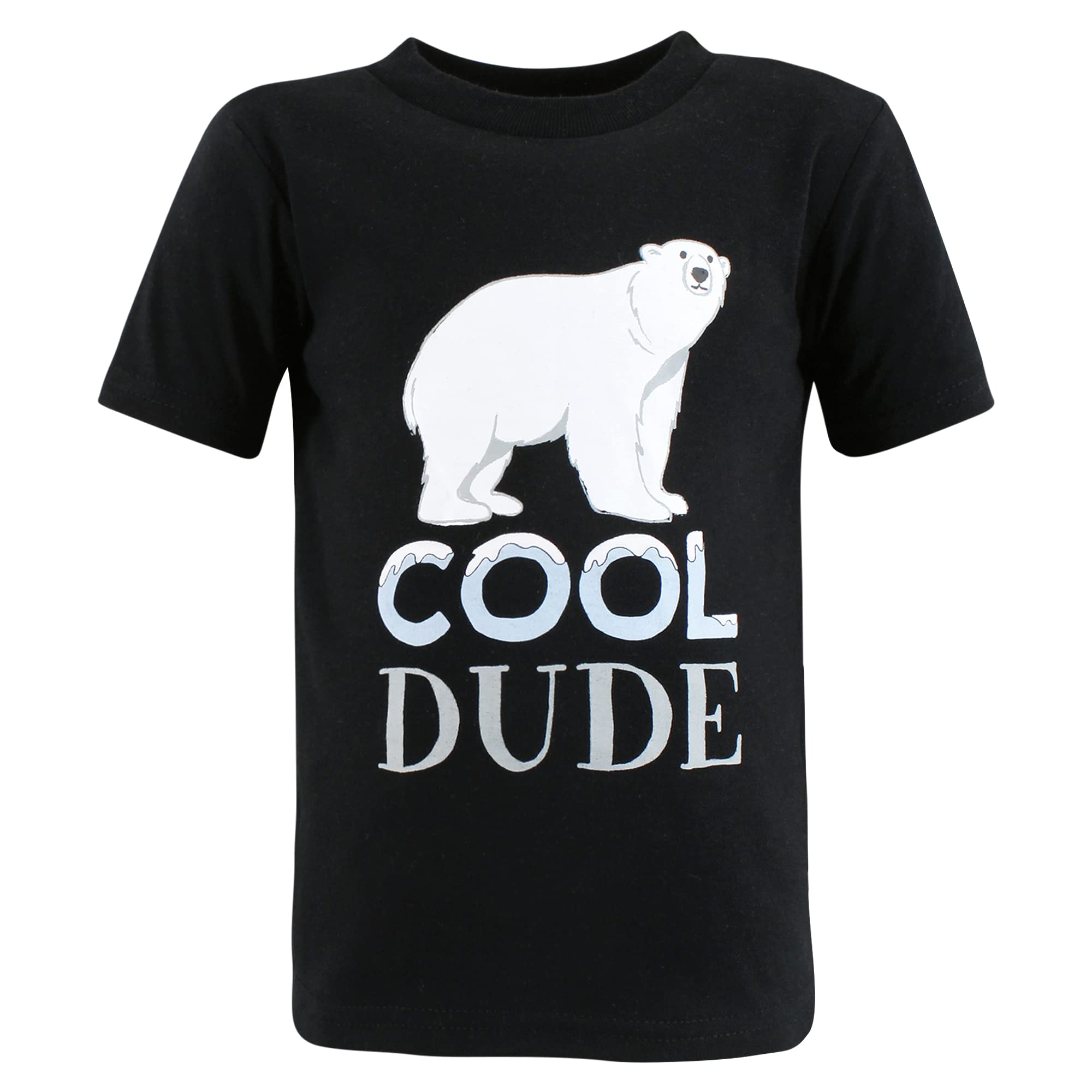 Hudson Baby Unisex Baby Short Sleeve T-Shirts, Winter Penguin Moose, 2 Toddler