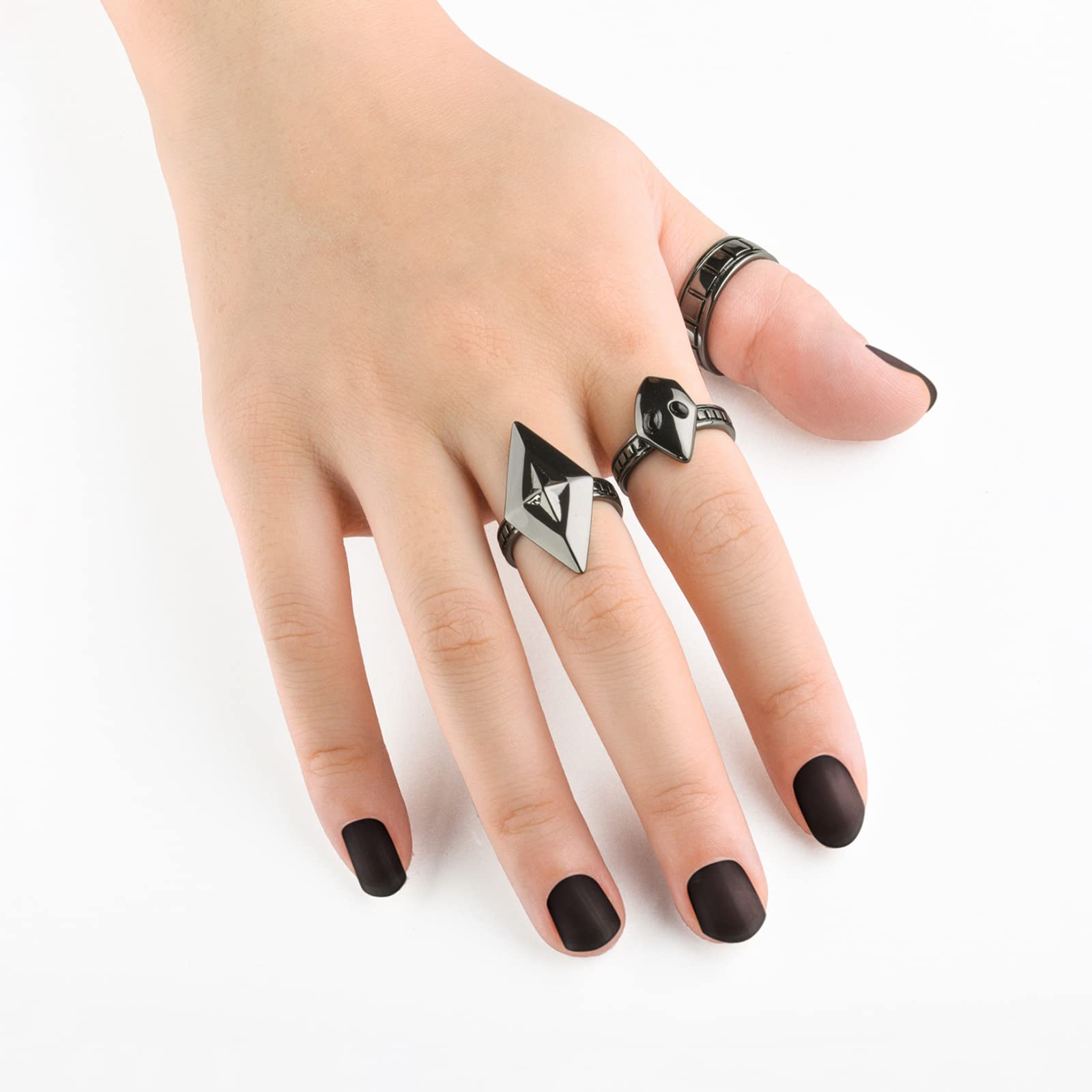 IMAKARA Hu Tao Rings Set Adjustable Copper Jewelry Anime Cosplay Props Accessories