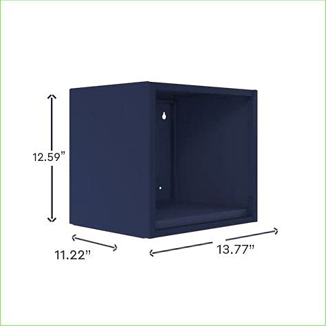itbe Easy Fit Ready-to-Assemble Multipurpose Wall-Mounted Floating Steel Open Niche Cabinet (Blue)