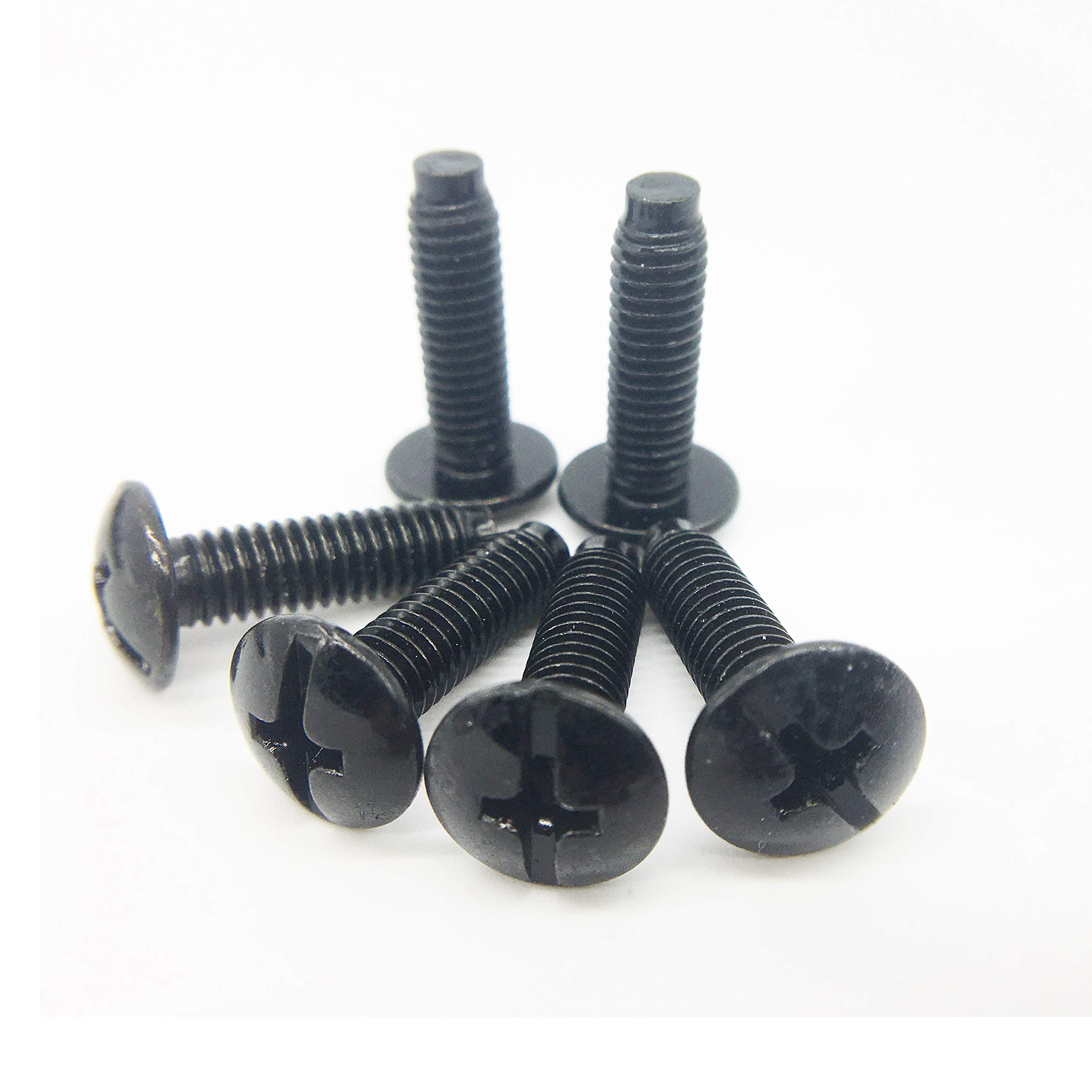 Jingchengmei 10-32 Server Rack Screws - 110 Pack- Network Rack Screws for Rack Mount Server Enclosure, Black Mounting Screws (1032S110P, Black)