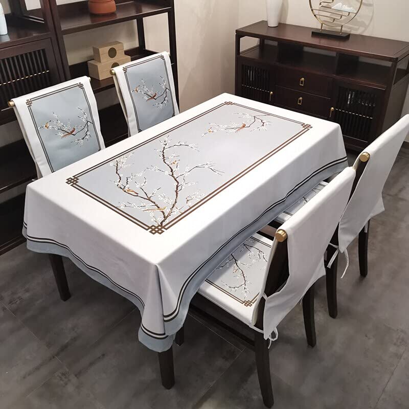 Modern Minimalist Chinese Tablecloth Waterproof Classical Tablecloth Coffee Tablecloth Rectangular Wedding Decor Table A7 140x210cm