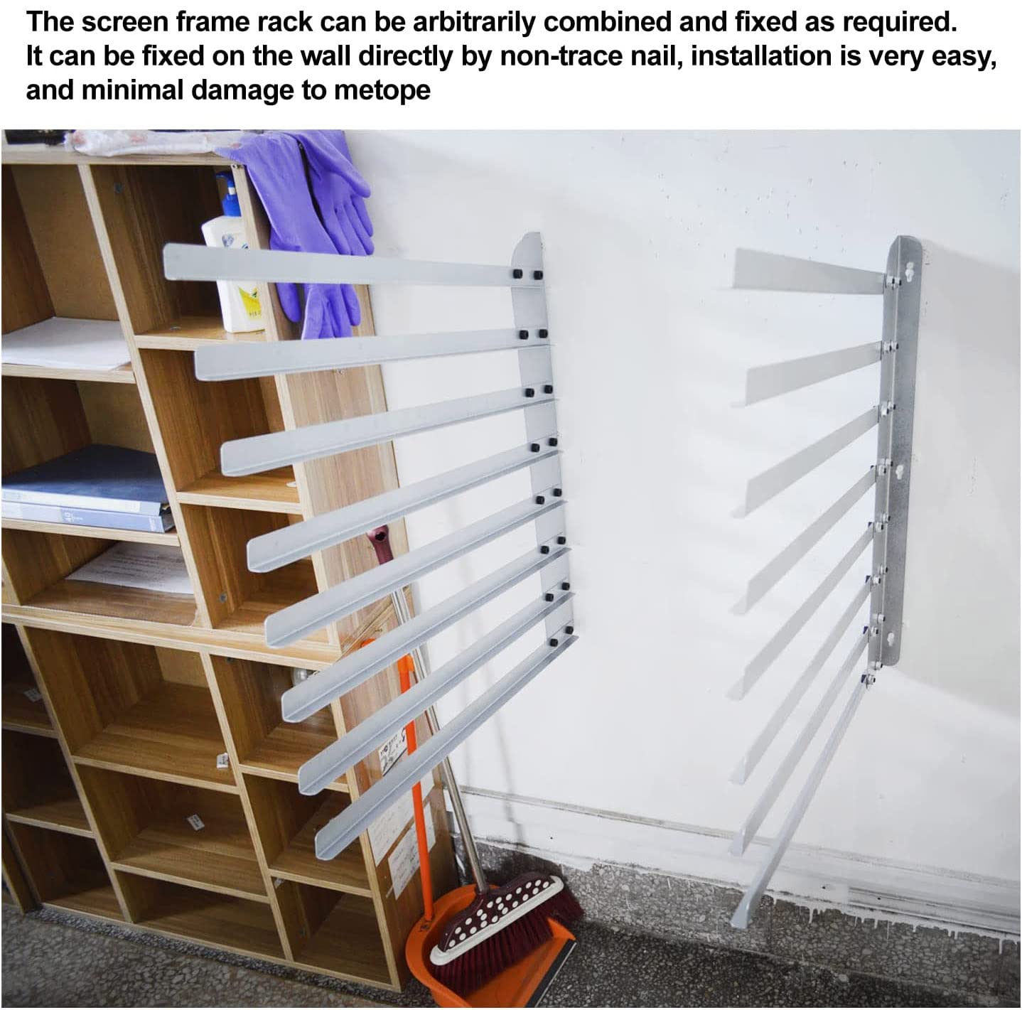 INTBUYING Screen Printing Frame Rack Shelf Storage Holder Screen Printing Squeegee Rack Screen Drying (8 Layer)