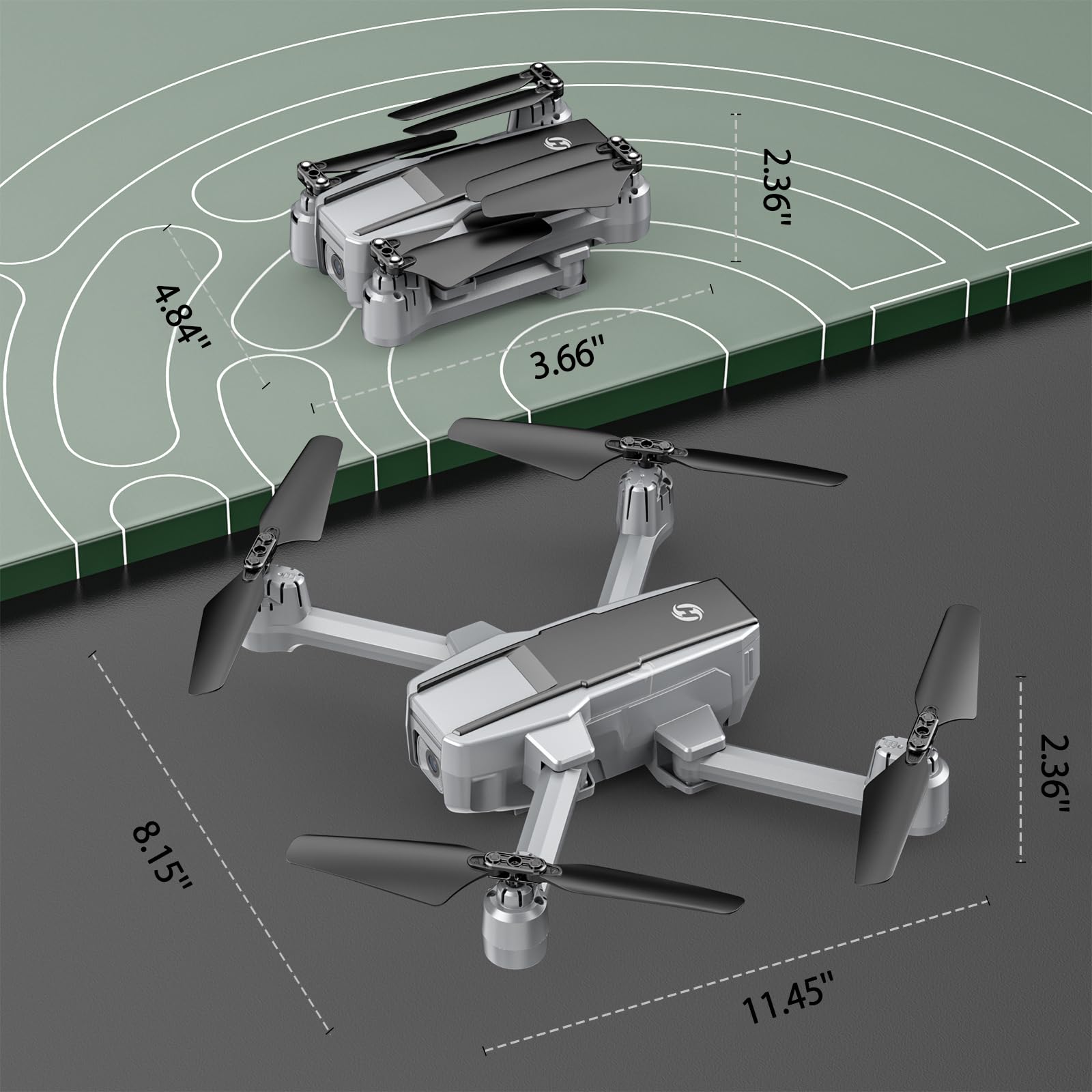 Holy Stone HS440D Drones with Camera for Adults 4K, Foldable GPS Drone with 19Mins Flight Time, Auto Return, Follow Me, Waypoints, 5G Transmission, Under 249g Easy for Beginners