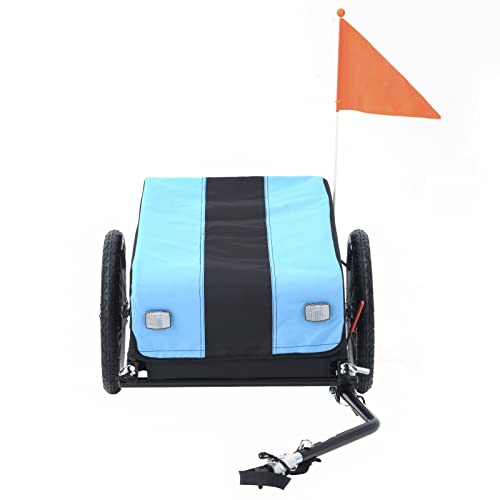 LIBOOI Bike Cargo Trailer, Bike Luggage Wagon Trailer with Removable Cover, 16’’ Wheels Bicycle Bicycle Cargo Trailer Folding Frame Quick Release