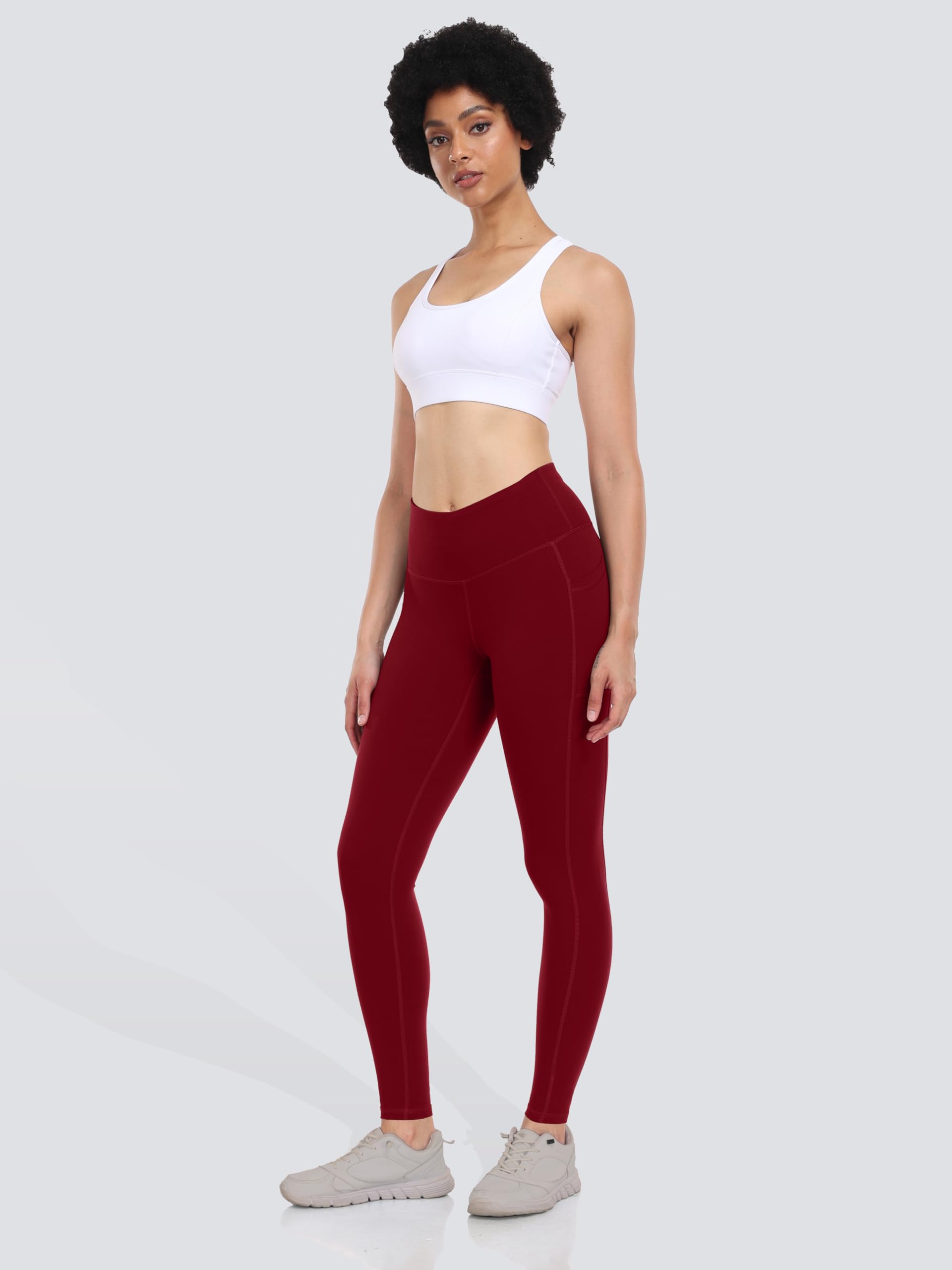 LegEnd Women's Buttery Soft Spandex Leggings High Waist Squat Proof 27" Yoga Pants with Pockets Black