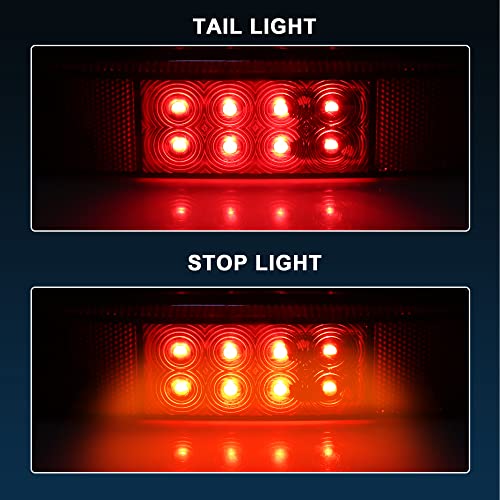 X AUTOHAUX 1 PC UTV Tail Light Red LED Rear Brake Stop Light Assembly 2411450 Replacement for Polaris for Ranger 400 500 570 800