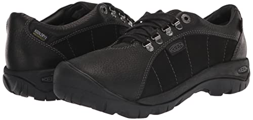 KEEN Women's Presidio Waterproof Oxford, Black, 7