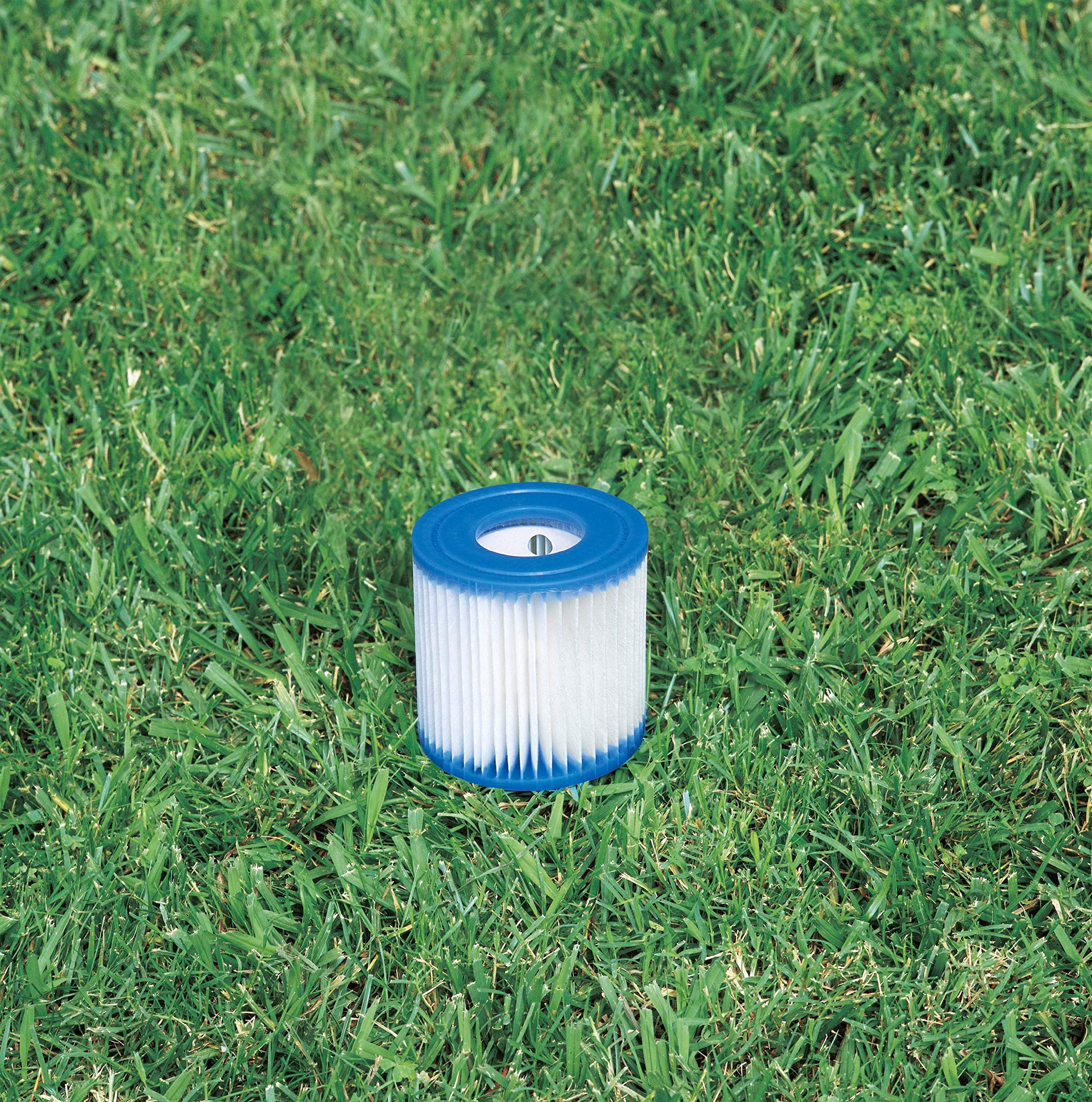 Intex Pool Filter (6 Pack) with Intex 10-Foot Round Above Ground Pool Cover