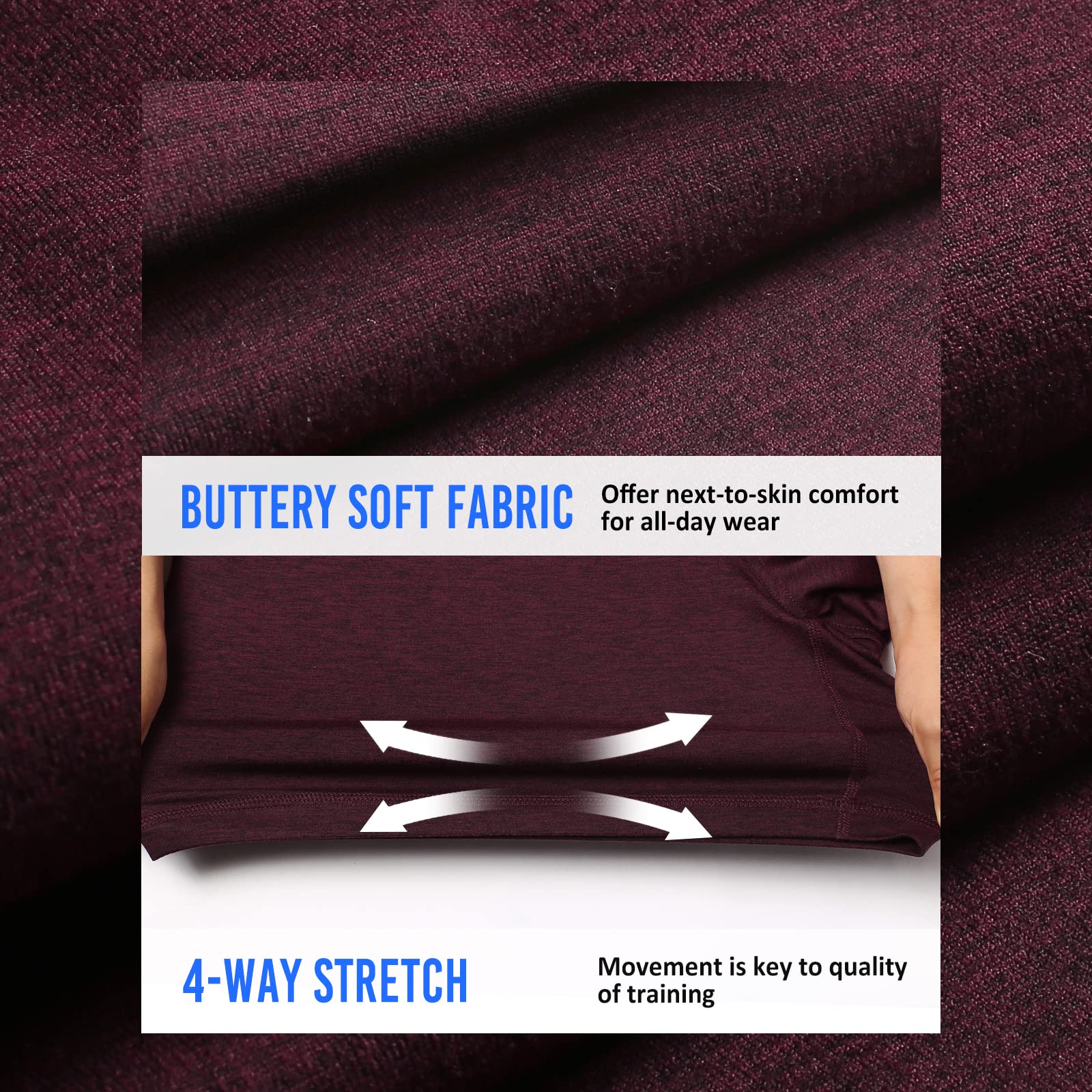 maamgic Mens Running Shorts, Soft 5" Gym Short with Zip Pockets, Quick Dry Workout Athletic Shorts for Men Burgundy Medium