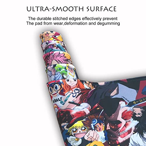 KINPLE Extended Large Gaming Mouse Pad, Full Desk Keyboard Mouse Pad, XXL Bigmouse Pad with Anime, Waterproof and Anti-Skid for Office Desk Decor . (35.4×15.75×0.1 inch)