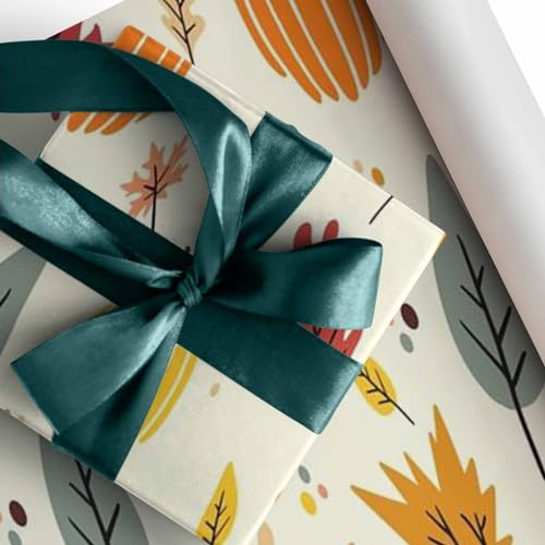 InterestPrint Happy Thanksgiving Day Gift Wrapping Paper Gift Paper for Birthday, Holiday, Graduation 1 Piece
