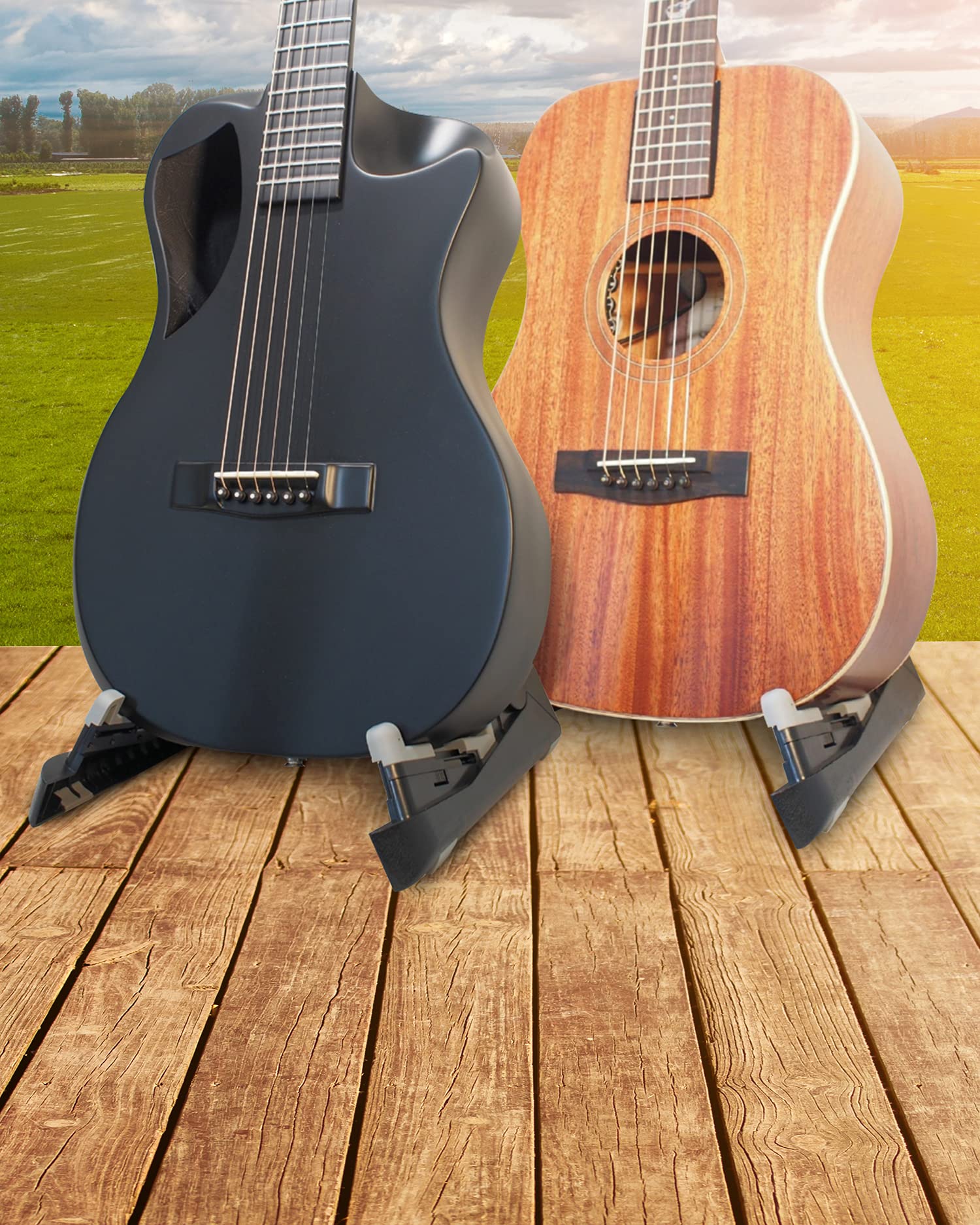 Journey Instruments Collapsible Guitar Stand β JTZJ002 Lightweight Stand for Guitars β Folding ABS Guitar Stand Fitting Any Size Guitars