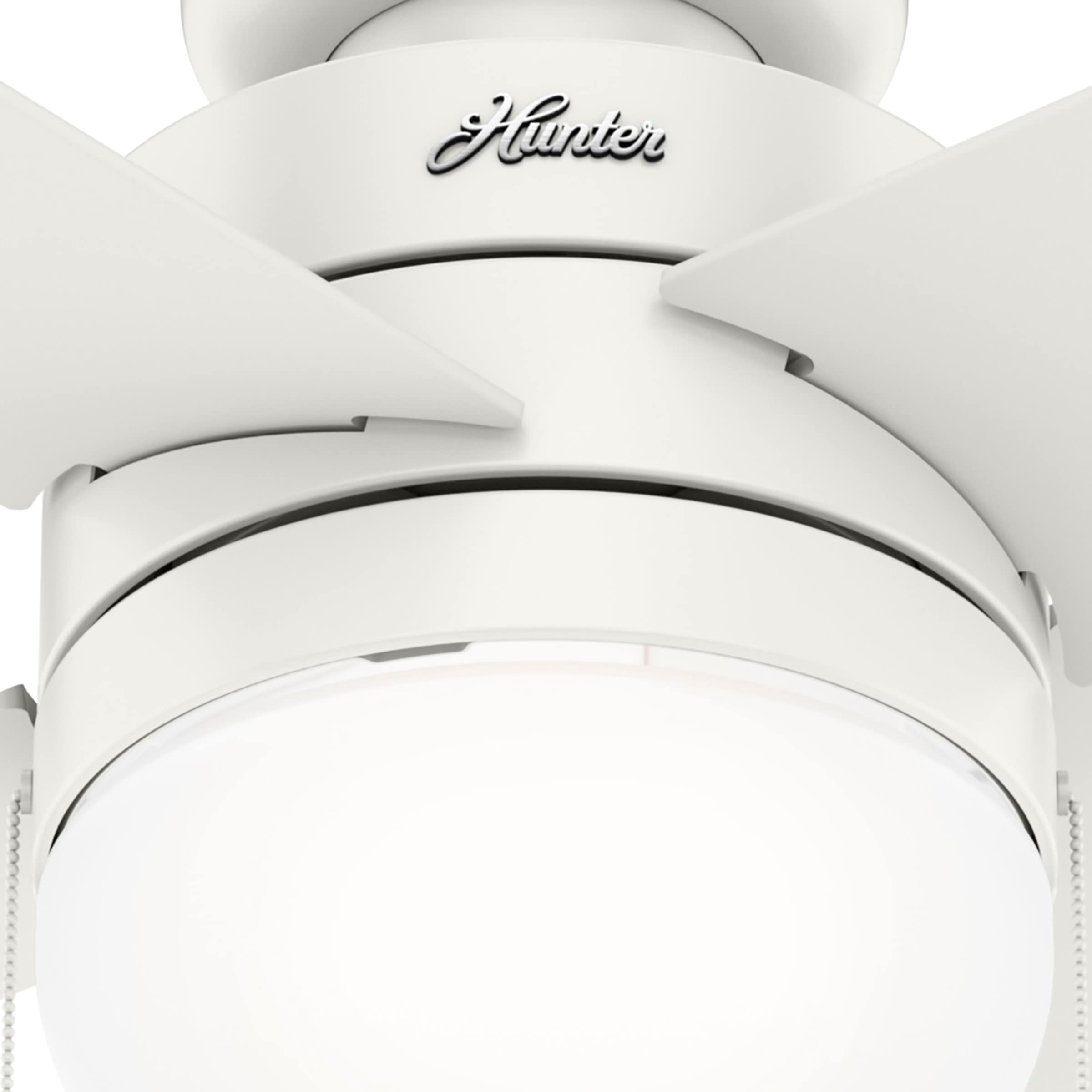 Hunter Fan Company 50359 Timpani Ceiling Fan, 44, Fresh White Finish
