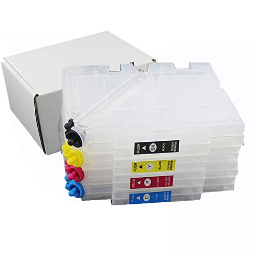UPink 4pcs Empty refillable Ink Cartridge with one time chip Compatible for Virtuoso Sawgrass SG500 SG1000 Printer
