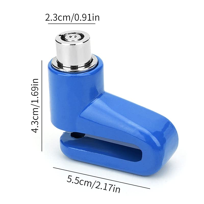 MACIMO Bike Lock Security Anti Theft Disc Brake Lock for Bicycle Motorbike Scooter Safety Theft Protection Lock Anti-Shear (Color : BL)